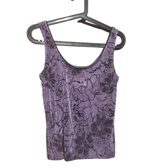 Alex Evenings | Tops | Alex Evenings Size M Floral Tank Top Sleeveless ...